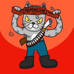 Cartoon Cat Gun Vector Images (over 130)