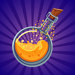 Magic bottle magical game potion in glass Vector Image