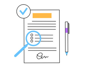 Review document concept Royalty Free Vector Image