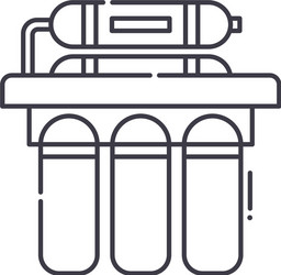 Water filter symbol icon black sign Royalty Free Vector