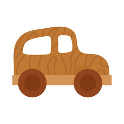 Wooden toy car Royalty Free Vector Image - VectorStock