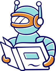 Text reading bot app icon screen reader Royalty Free Vector