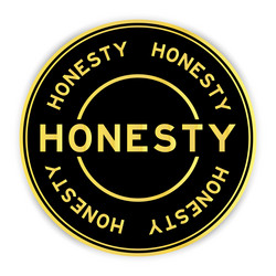 Gold and black color oval label sticker with word Vector Image