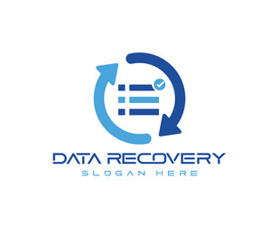 Data recovery logo design templates Royalty Free Vector