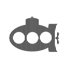 Submarine sign on white Royalty Free Vector Image