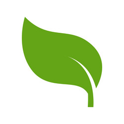 Leaf green logo and symbol Royalty Free Vector Image
