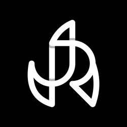 Letter ab outline business logo design Royalty Free Vector