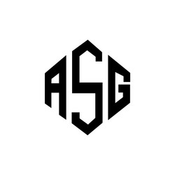 Asg letter logo design with polygon shape Vector Image
