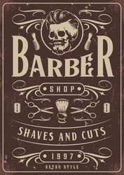 Barber shop logo western style Royalty Free Vector Image