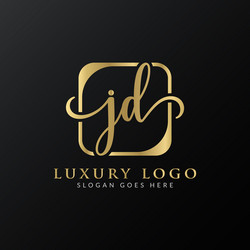 Creative letter jd logo design template initial Vector Image