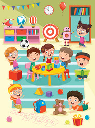 Preschool classroom Royalty Free Vector Image - VectorStock