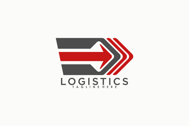 Logistics logo design with modern concept Vector Image