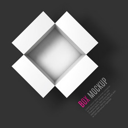 Package box opened top view Royalty Free Vector Image