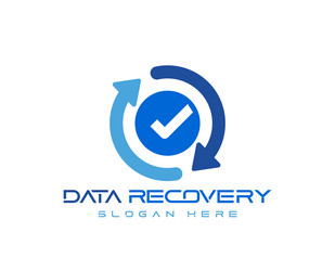 Data recovery logo design templates Royalty Free Vector