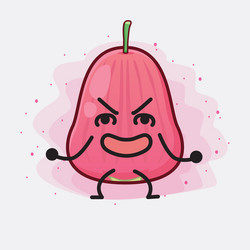 Java apple fruit cute character with simple face Vector Image