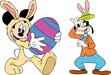 Mickey mouse cartoon easter Royalty Free Vector Image