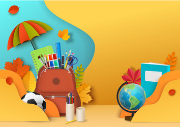 Autumn background with forest fall leaves october Vector Image