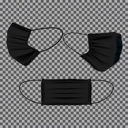 Set of medical mask template Royalty Free Vector Image