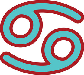 Cute cancer sign design Royalty Free Vector Image