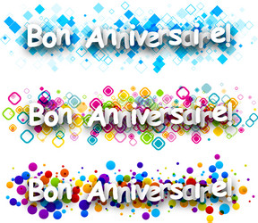 Bon Anniversaire French Poster Anniversary Vector Images (32)