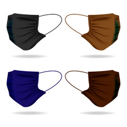 Set of medical mask template Royalty Free Vector Image