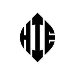 Hie letter logo design for technology company Vector Image