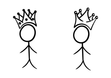 Stick Figure King Vector Images (89)