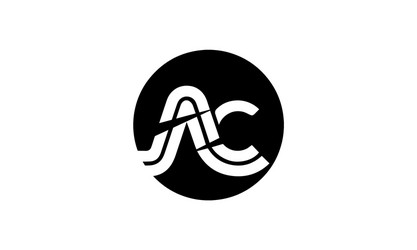 Letter ac logo design template Royalty Free Vector Image