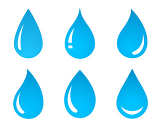 Many water drops creating big drop Royalty Free Vector Image