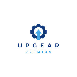 Gear up arrow work logo Royalty Free Vector Image