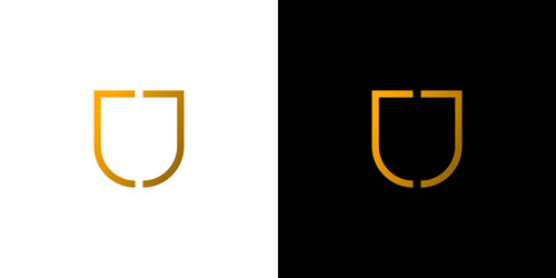 Modern and simple letter jj initials logo design Vector Image