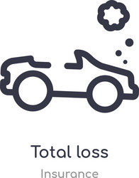 Total loss icon isolated loss icon from Royalty Free Vector