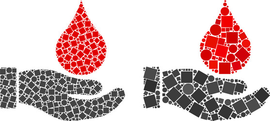 Blood donation hand icon Royalty Free Vector Image