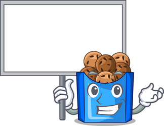 With board cartoon fried falafel is ready eat Vector Image