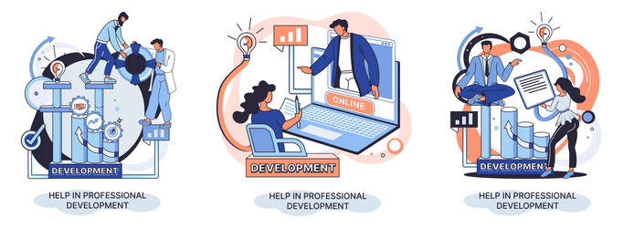 Help in professional development metaphor Vector Image