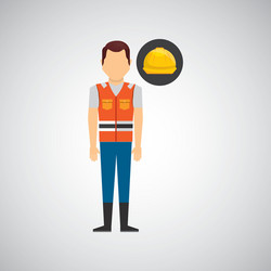 Factory and operator at work Royalty Free Vector Image