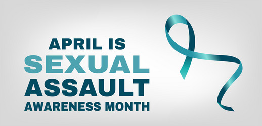 Sexual assault awareness month concept banner Vector Image