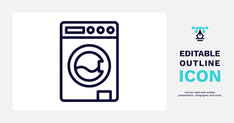 Top load washer icon filled load washer icon Vector Image