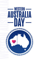 Western australia day holiday concept template Vector Image