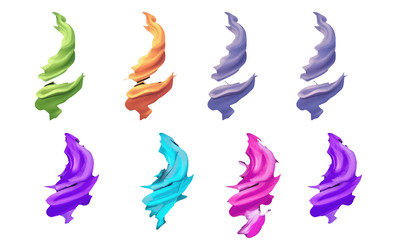 Ui set of swirl tornado Royalty Free Vector Image
