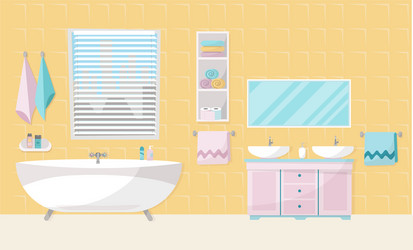 Modern bathroom interior Royalty Free Vector Image