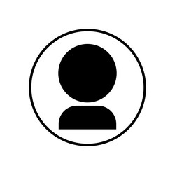 Round user icon or person icon Royalty Free Vector Image