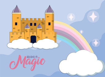 Cartoon tower castle Royalty Free Vector Image