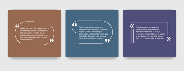 Quotes template with decorative quotation marks Vector Image