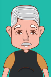 Cute grandfather cartoon Royalty Free Vector Image