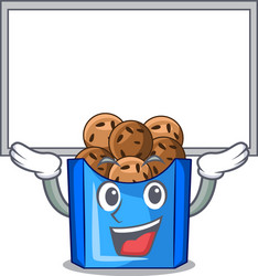 With board cartoon fried falafel is ready eat Vector Image
