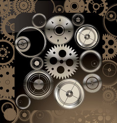 Complex Gear Mechanism Background Royalty Free Vector Image