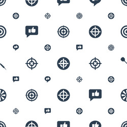 Aim icons pattern seamless white background Vector Image