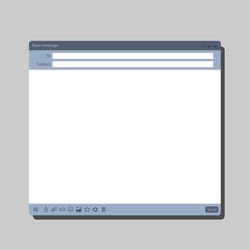 Email blank page Royalty Free Vector Image - VectorStock