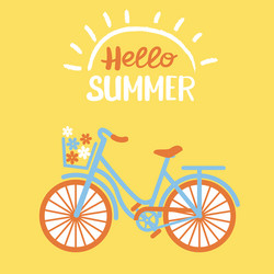 Life is a beautiful ride light green bicycle Vector Image